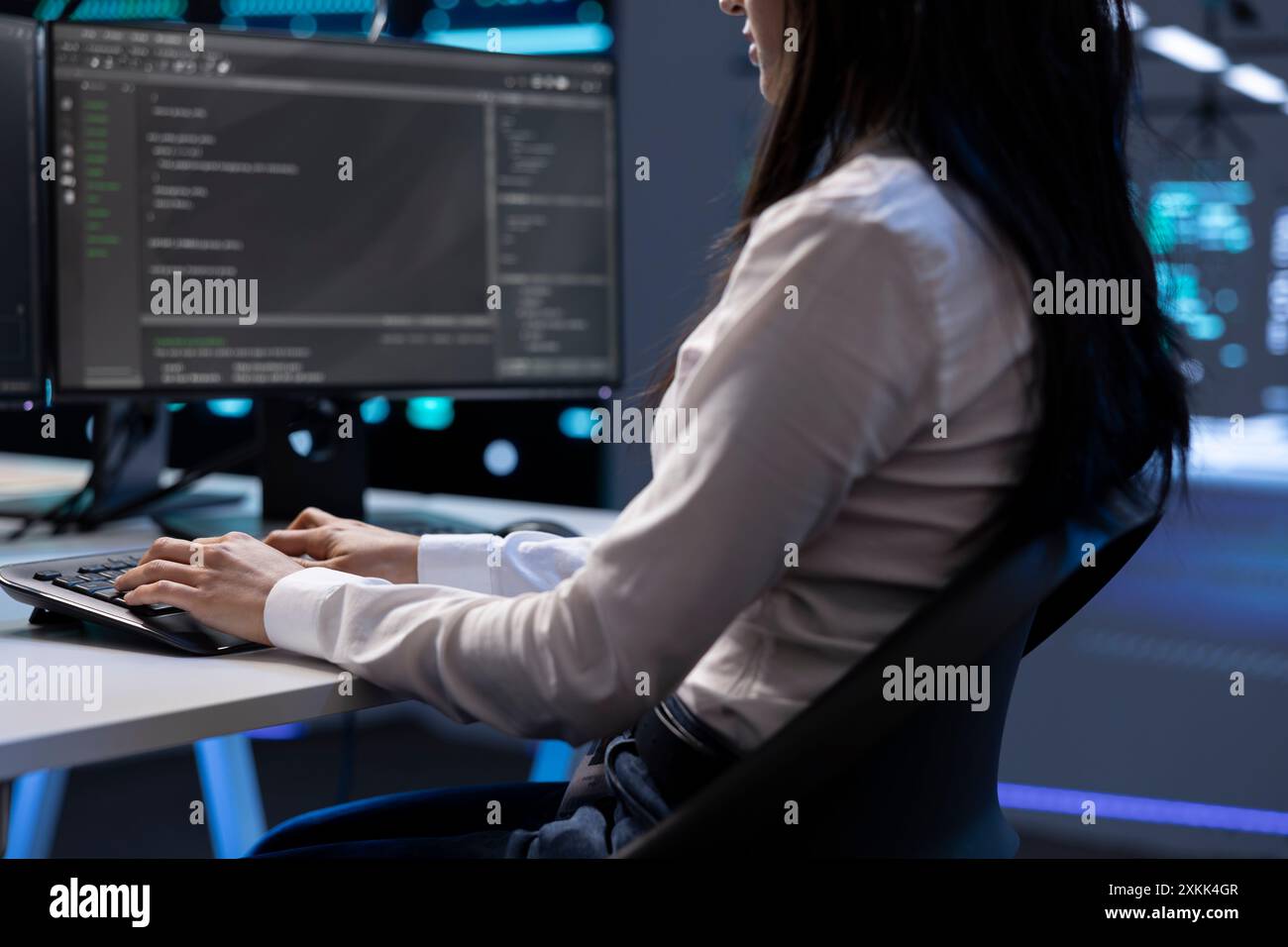 Computer Scientist In Data Center Using Diagnostic Tools And System