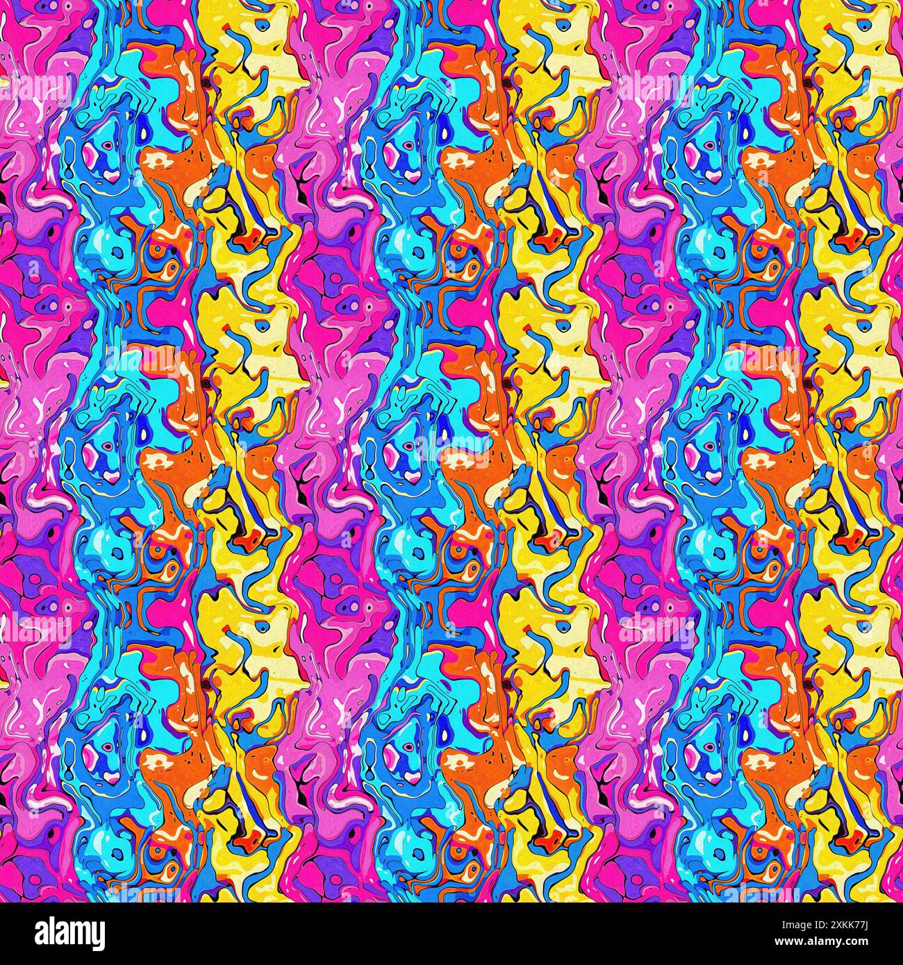 Whimsical ink splodge digital pattern with fun dripping paint effect ...