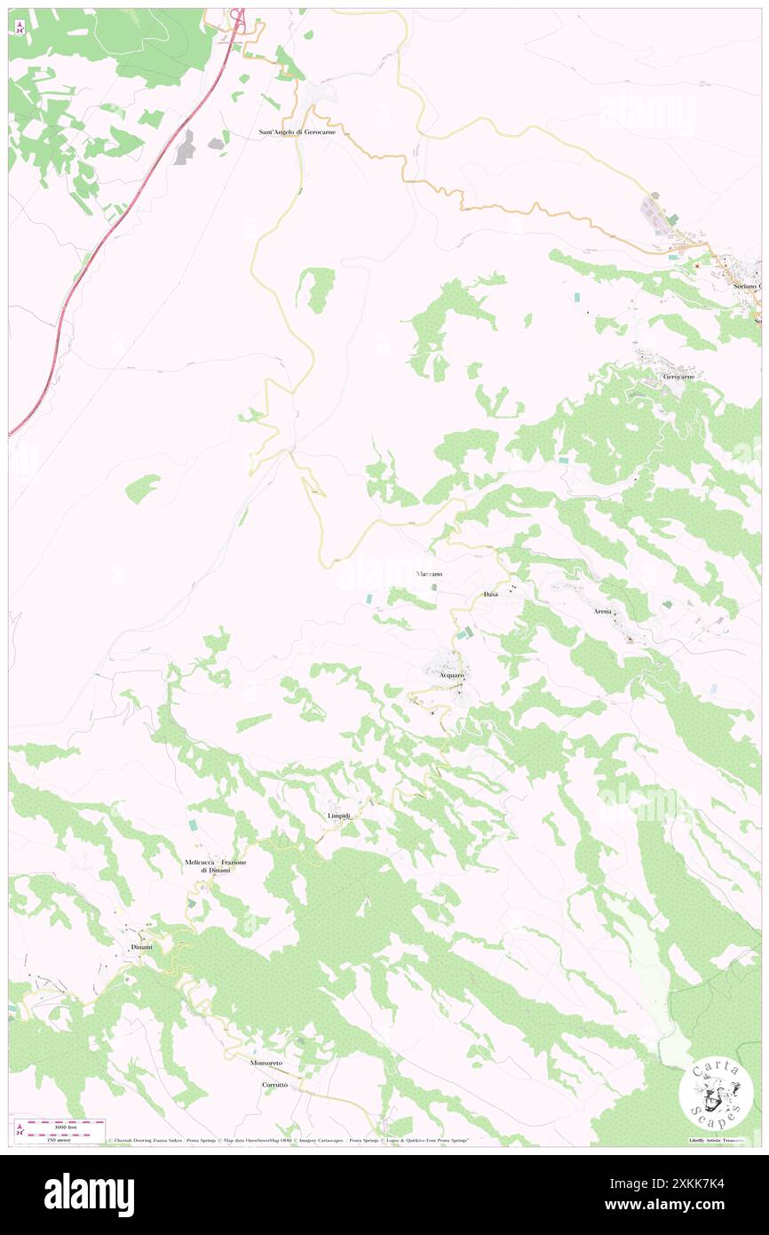 Map of vibo valentia Cut Out Stock Images & Pictures - Alamy