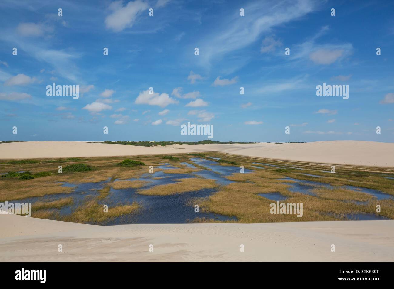 Lagoons in the desert of Lencois Maranhenses National Park, Brazil ...