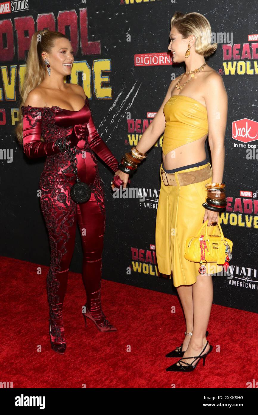 New York, New York, USA. 22nd July 2024. Blake Lively and Gigi Hadid ...