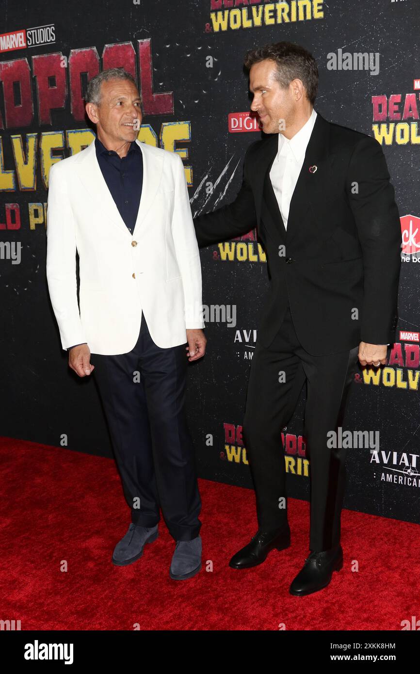 New York New York Usa 22nd July 2024 Bob Iger And Ryan Reynolds