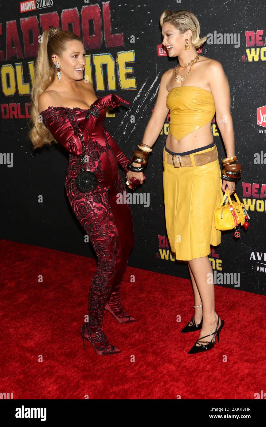 New York, New York, USA. 22nd July 2024. Blake Lively and Gigi Hadid ...