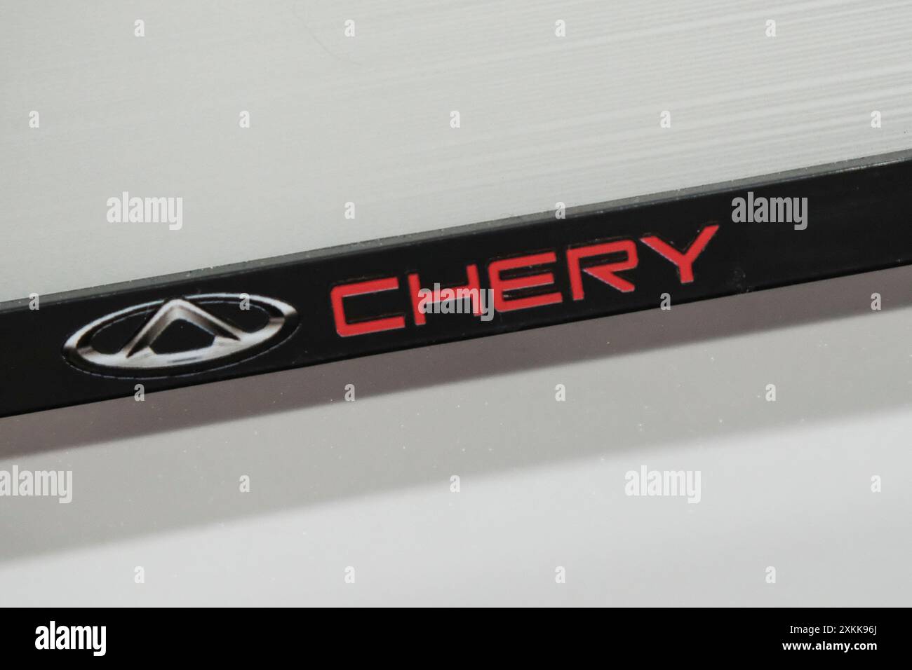 Kuala Lumpur, Malaysia. 21st July, 2024. Cherry brand logo seen during EvX expo at Setia Alam ...