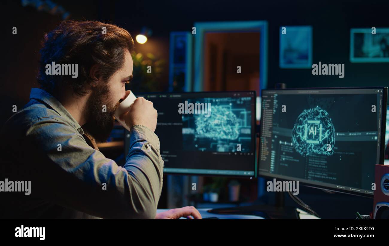 Programmer being asked existential questions by awaken AI gaining ...