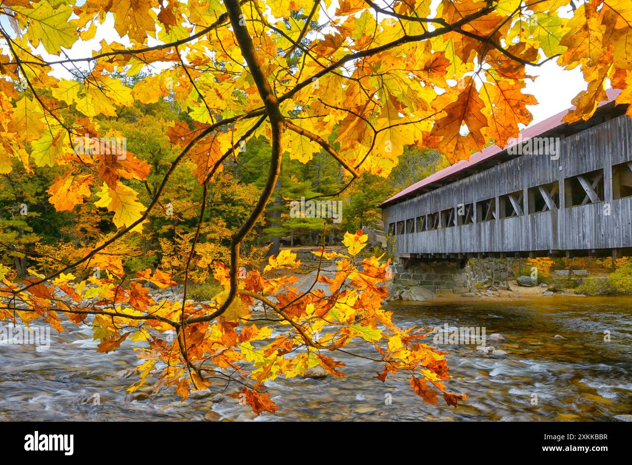 Along Kancamagus Highway,National Scenic Byway, White Mountains,Coos ...