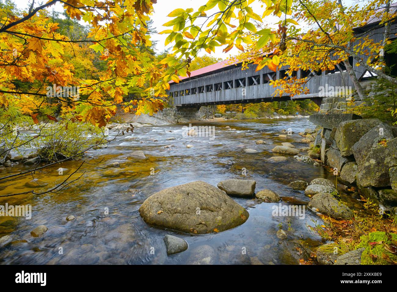 Along Kancamagus Highway,National Scenic Byway, White Mountains,Coos ...