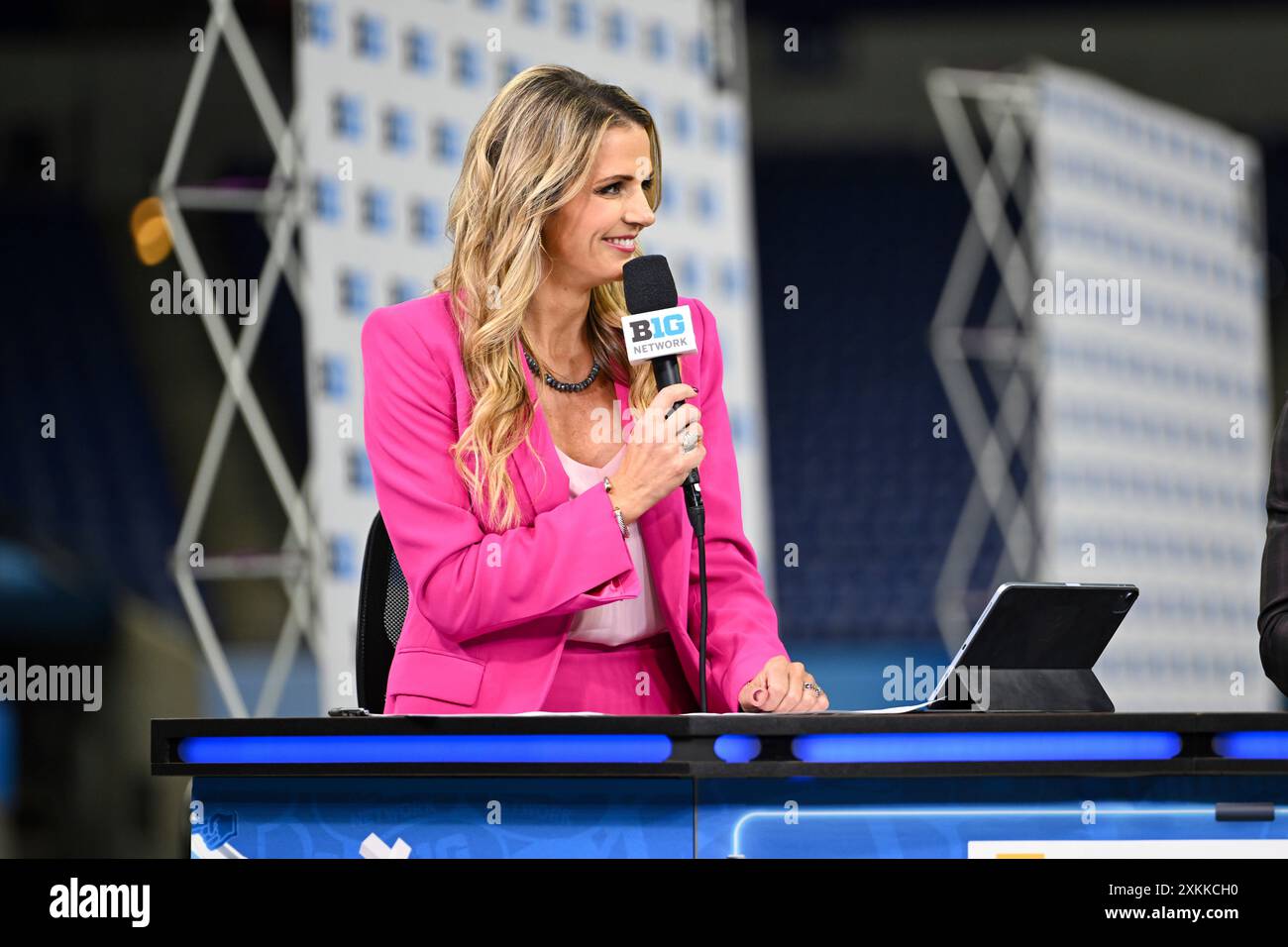 INDIANAPOLIS, IN - JULY 23: Big Ten Network reporter Ashley Adamson ...