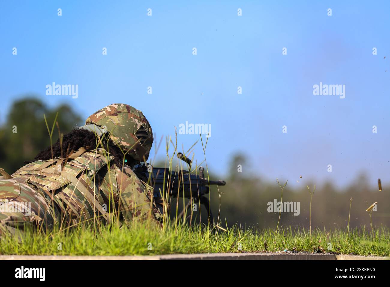 A U.S. Army Soldier assigned to the 3rd Division Sustainment Brigade ...