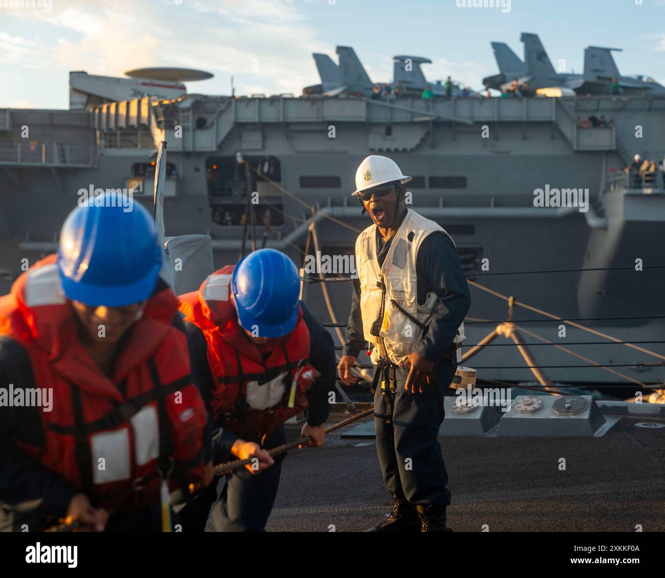 Chief Boatswain’s Mate James Sarkor, from Magnolia, Delaware, assigned ...