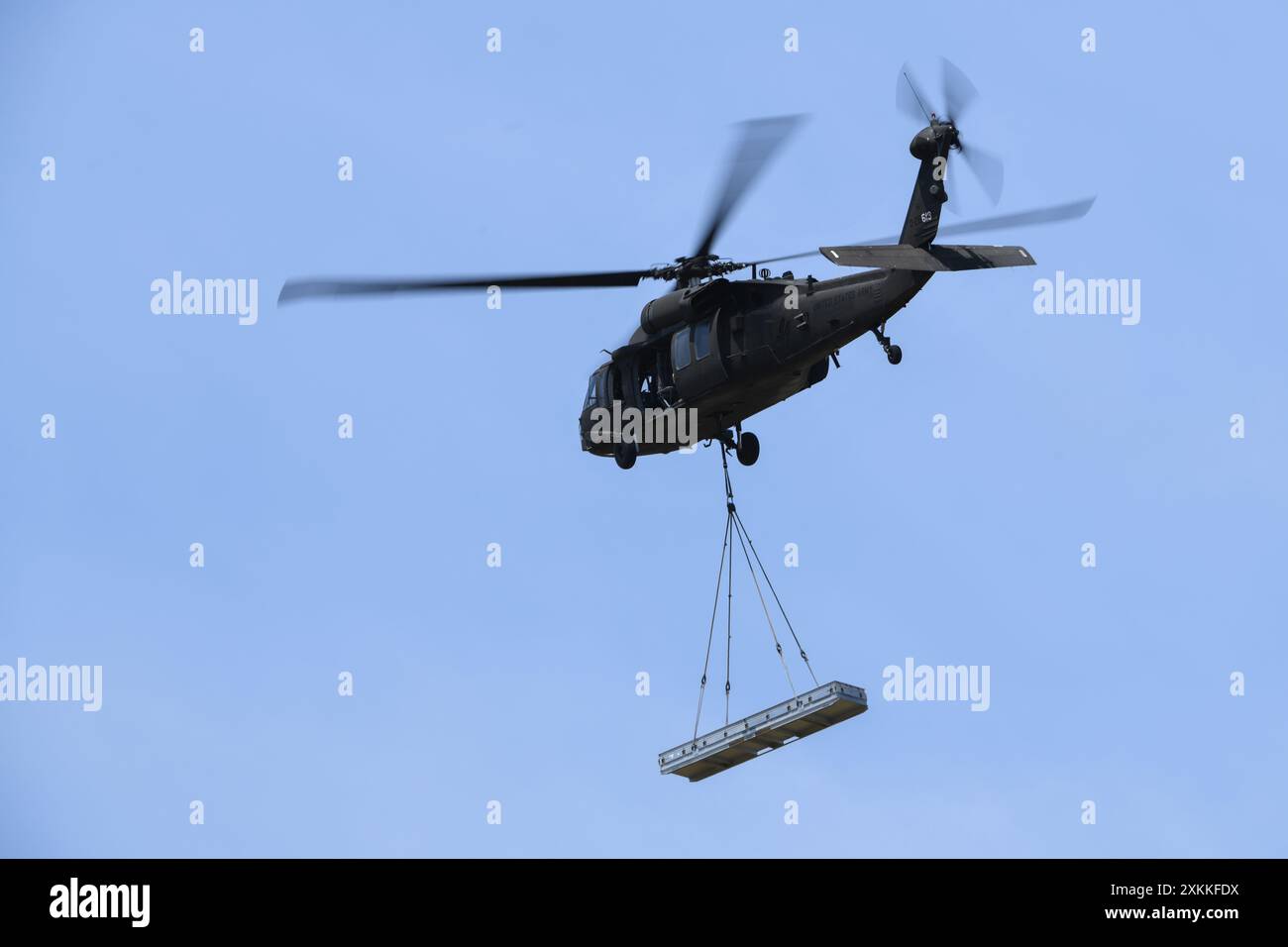 A UH-60 Black Hawk helicopter assigned to Marine Helicopter Squadron ...