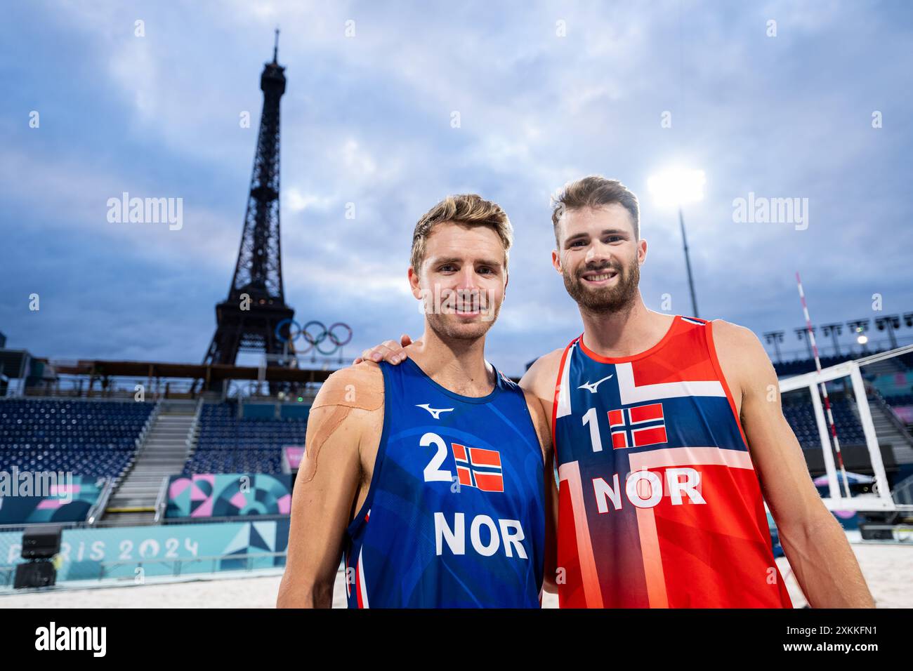 Christian Sandlie Sørum and Anders Berntsen Mol of, Norway. , . pose ...