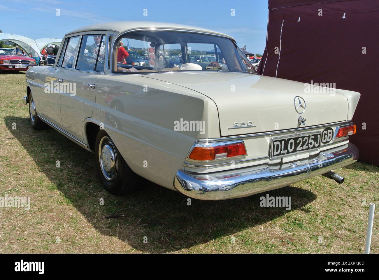A 1967 Mercedes Benz 230 S parked on display at the 49th Historic ...