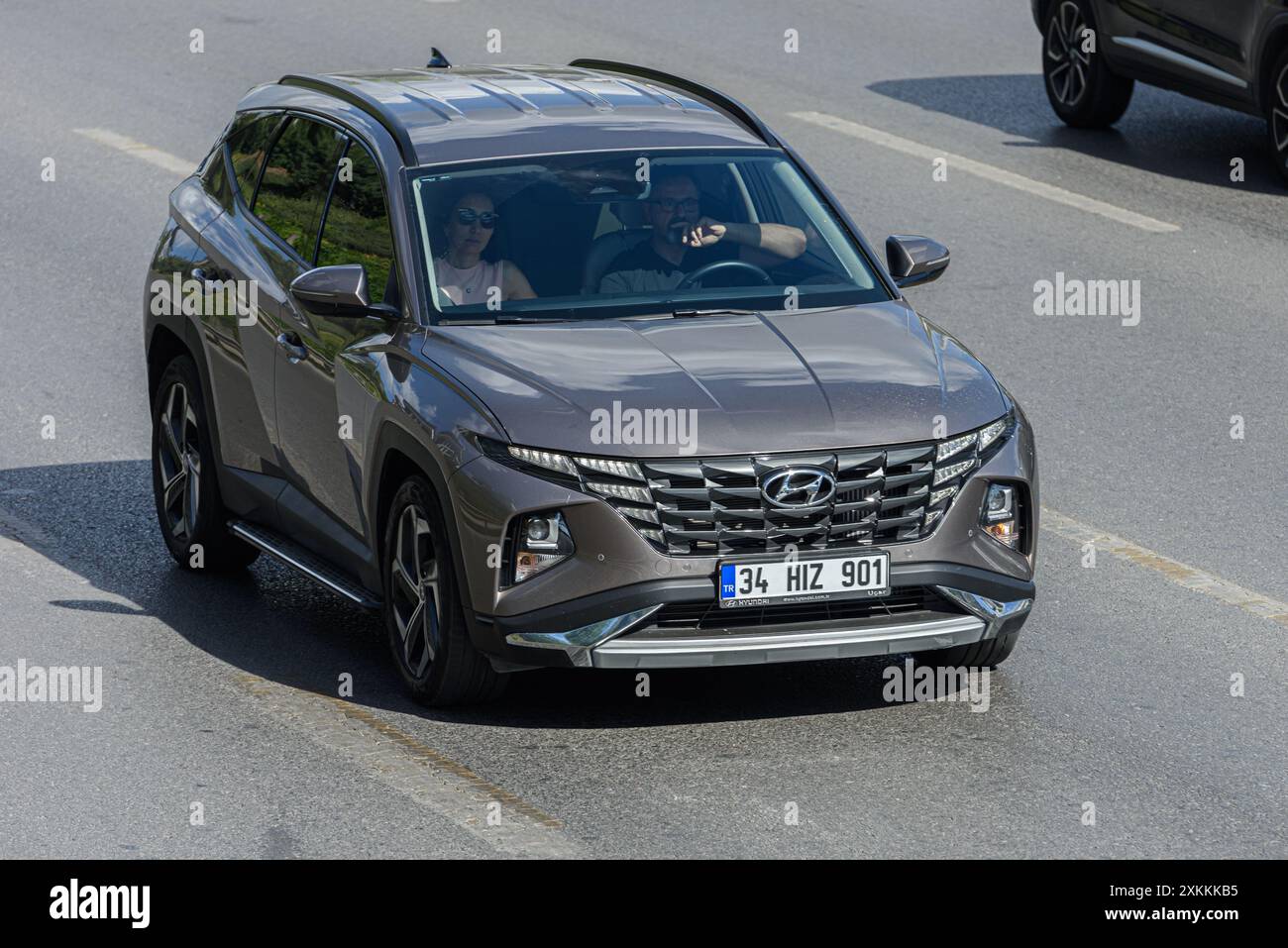 ISTANBUL, TURKEY - JUNE 20, 2024: SUV Hyundai Tucson on the highway ...