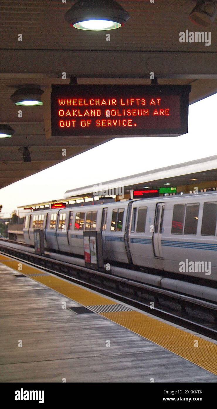 Wheelchair lifts at oakland coliseum are out of service hi-res stock ...