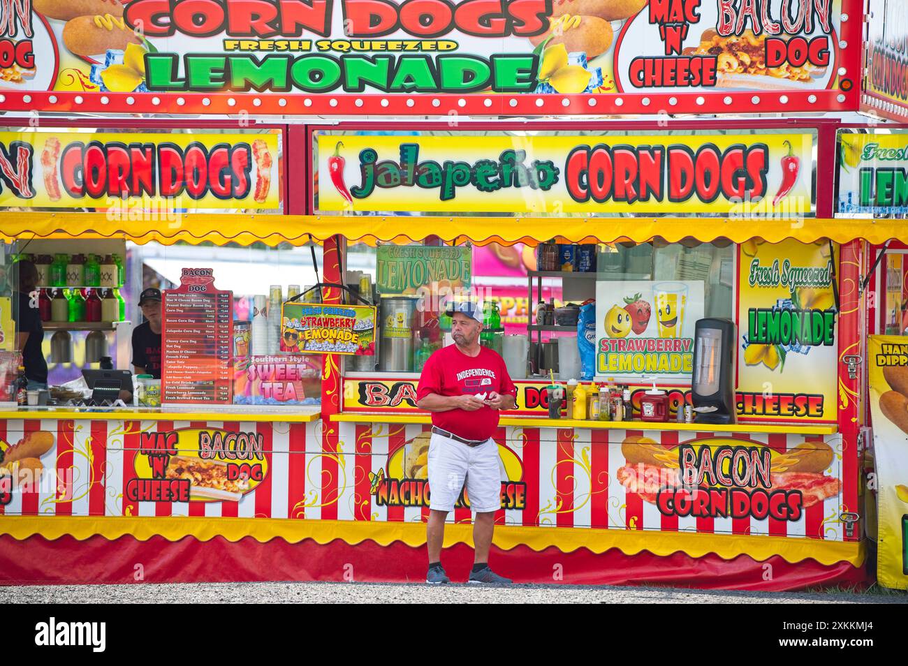 UNITED STATES: July 23, 2024: Sights on the mid-way at the Loudoun ...