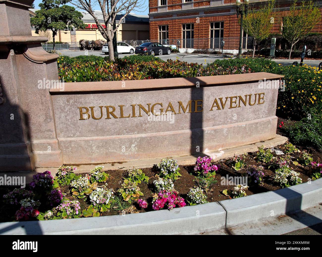 Burlingame Avenue sign, Burlingame, California Stock Photo - Alamy