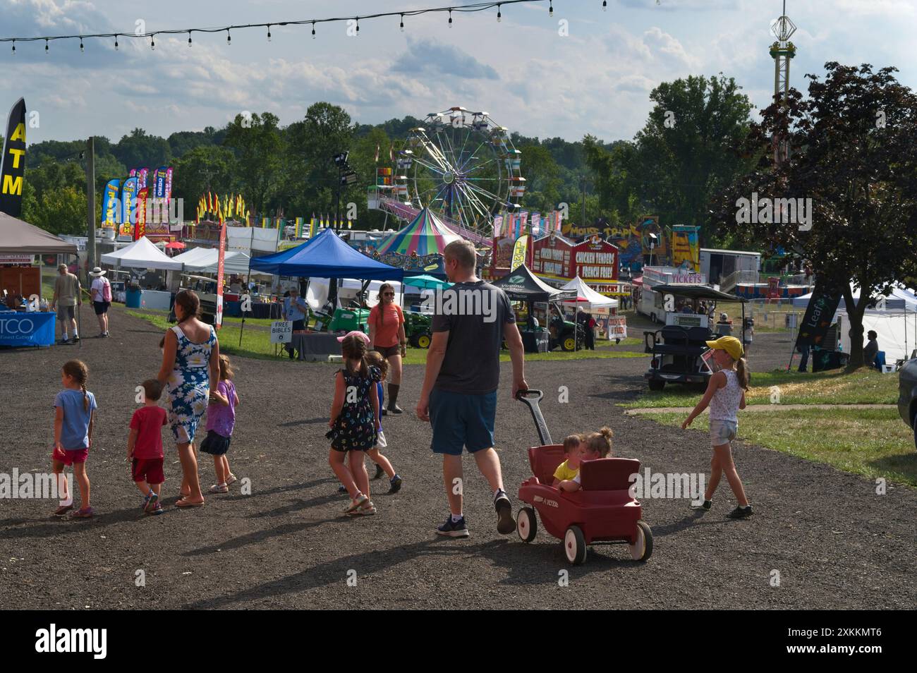 UNITED STATES: July 23, 2024: The mid-way at the 2024 Loudoun County ...