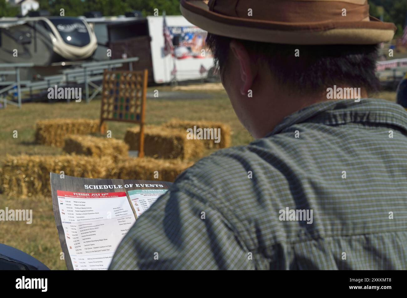 UNITED STATES: July 23, 2024: The mid-way at the 2024 Loudoun County ...