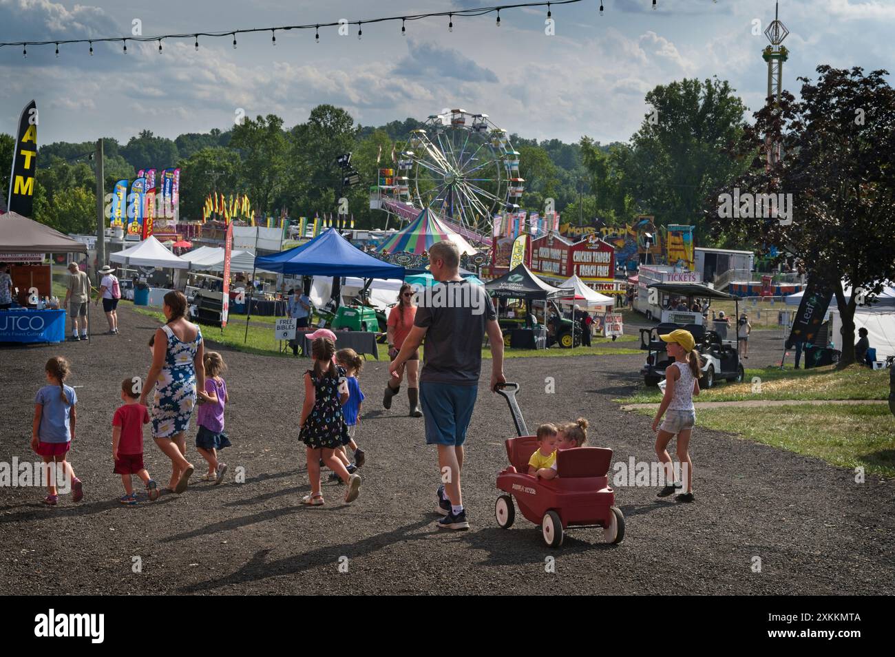 UNITED STATES: July 23, 2024: The mid-way at the 2024 Loudoun County ...