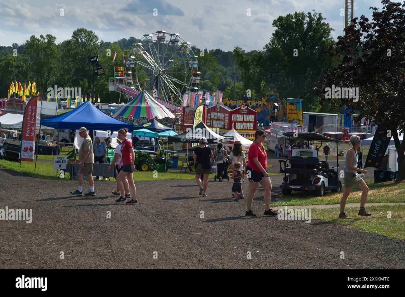 UNITED STATES: July 23, 2024: The mid-way at the 2024 Loudoun County ...