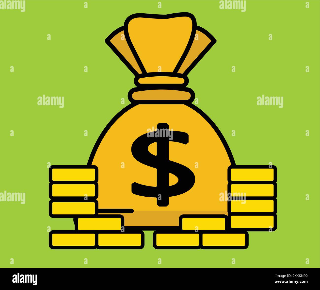 Pile gold bars and coins Stock Vector Images - Alamy