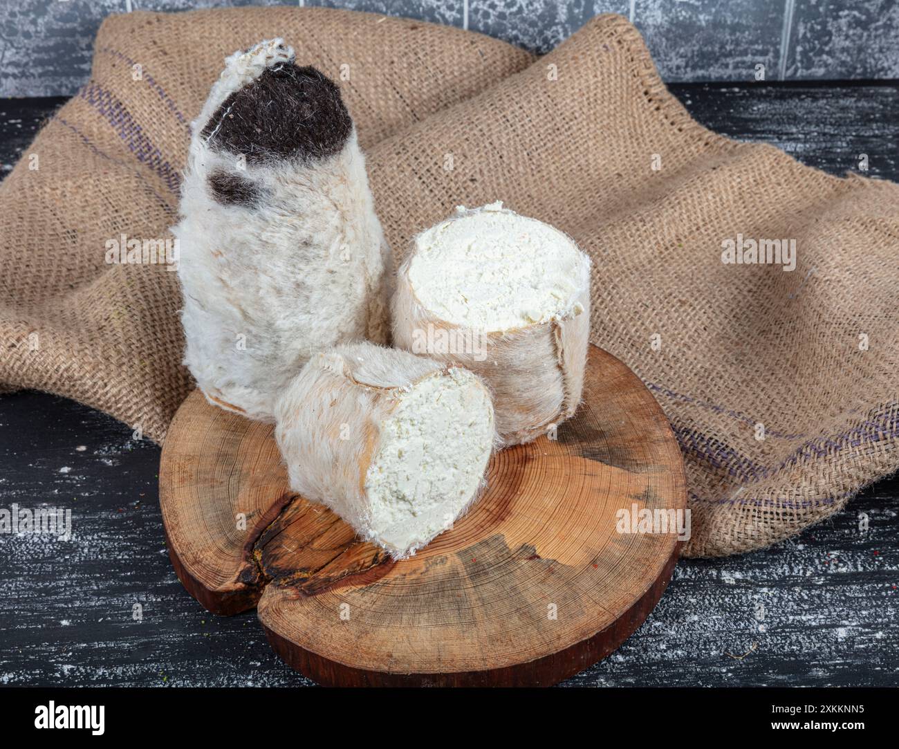 Goats Milk Cheese Tulum Cheese. Tulum cheese is a traditional Turkish ...