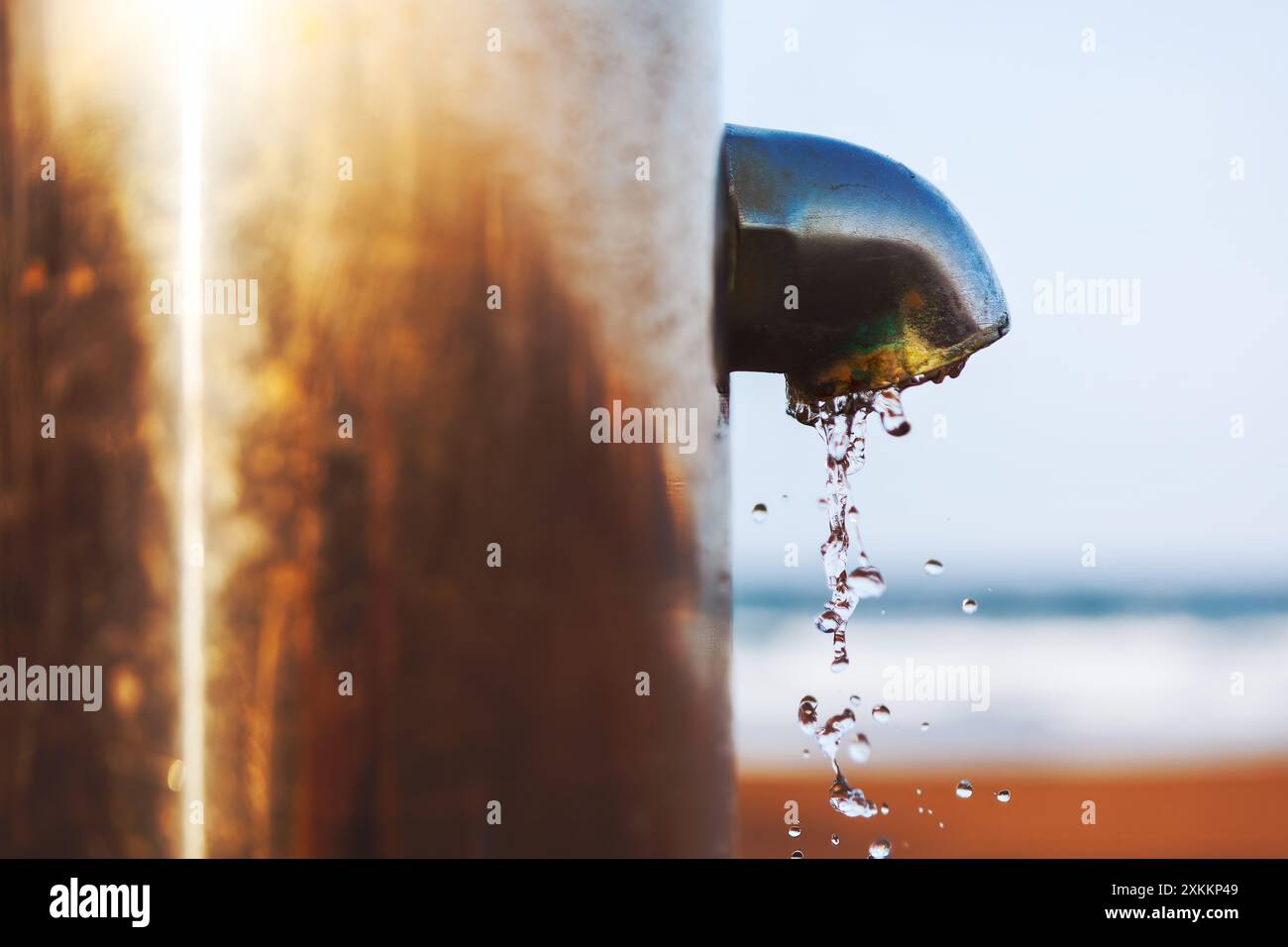 Yellow water tap falling drop hi-res stock photography and images - Alamy