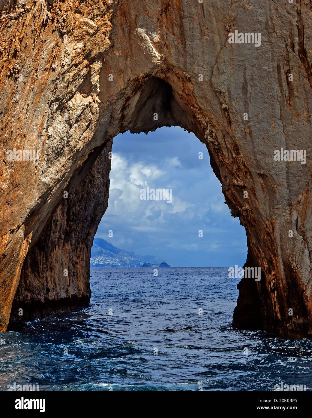 Faraglioni - coastal and oceanic rock formation eroded by waves. Capri ...