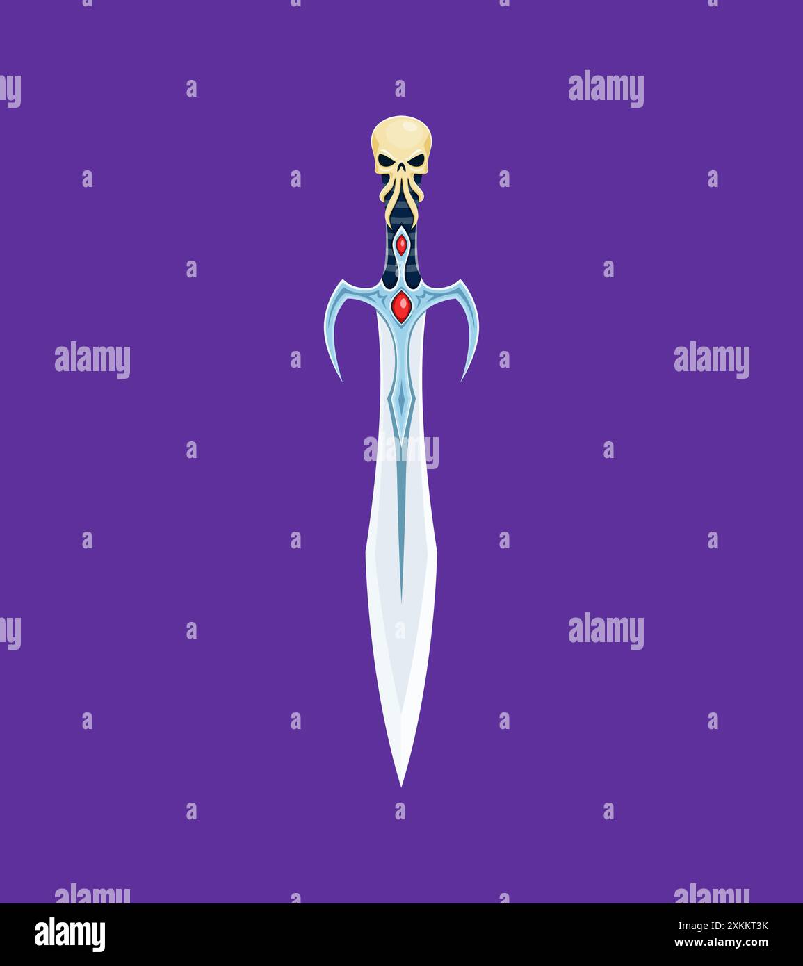 Cartoon Halloween magic dagger. Medieval fantasy sword or saber. knight ...