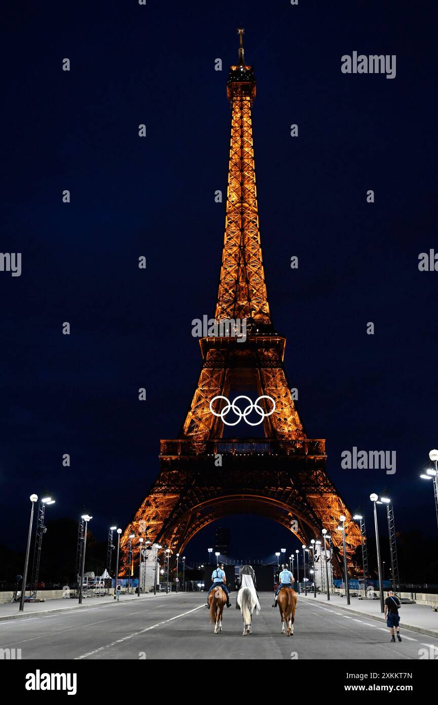 Paris - France, July 23, 2024, rehearsal of the opening parade of the ...