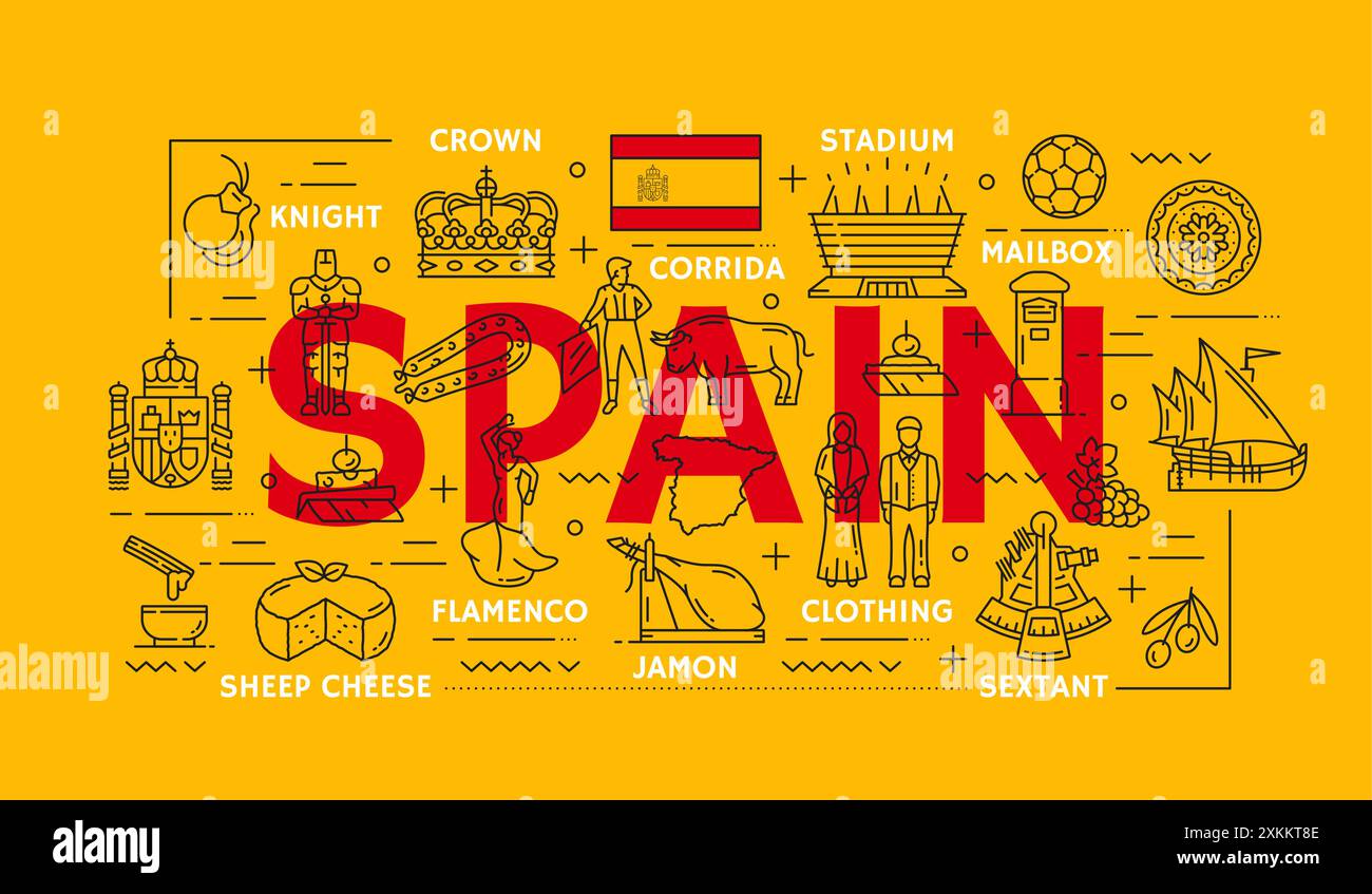 Spanish National Symbols Spain National Day Banner For Independence