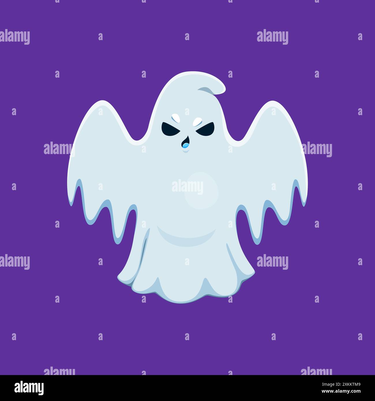 Cartoon halloween ghost character. Isolated vector spook personage ...