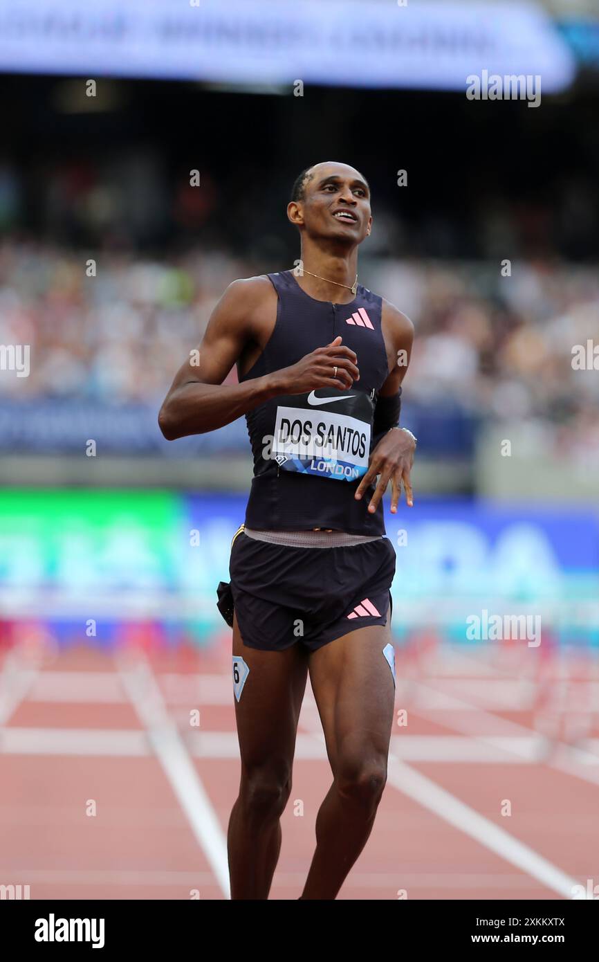 Alison dos SANTOS (Brazil) after winning in the Men's 400m Hurdles ...
