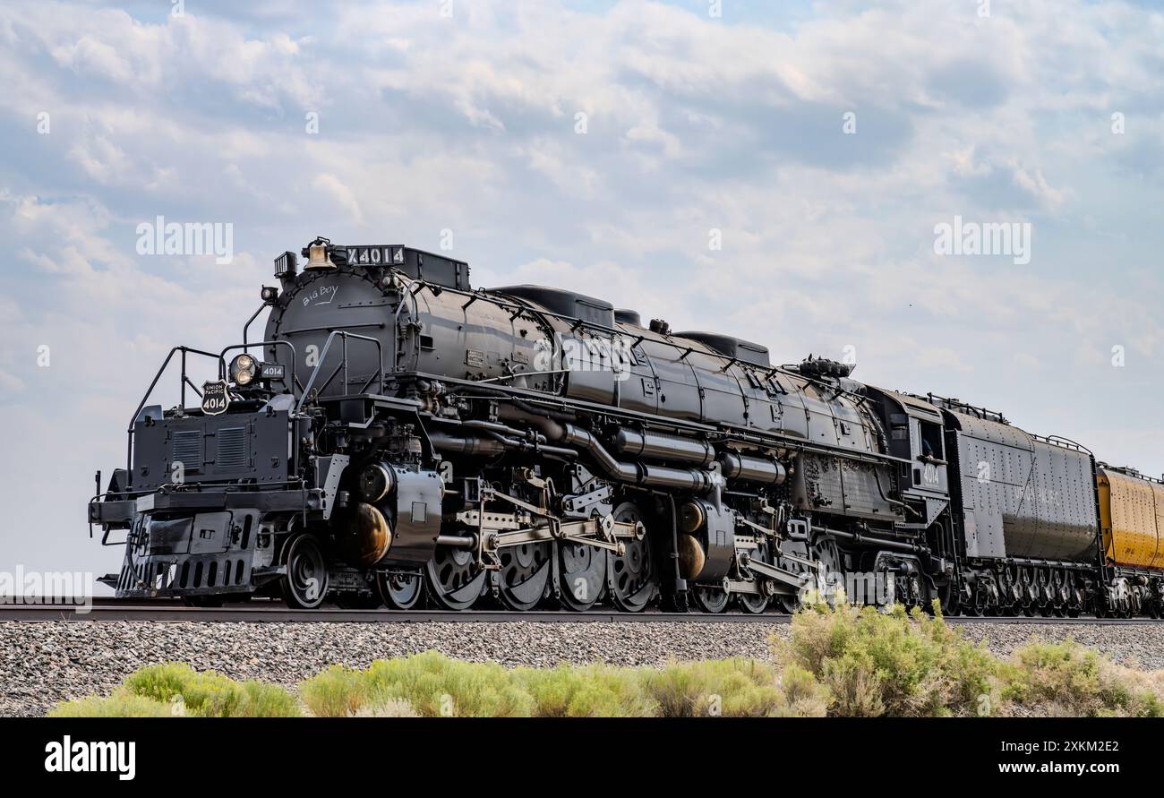 Union Pacific Big Boy steam engine 4014 operating east of Granger Wyoming Stock Photo - Alamy