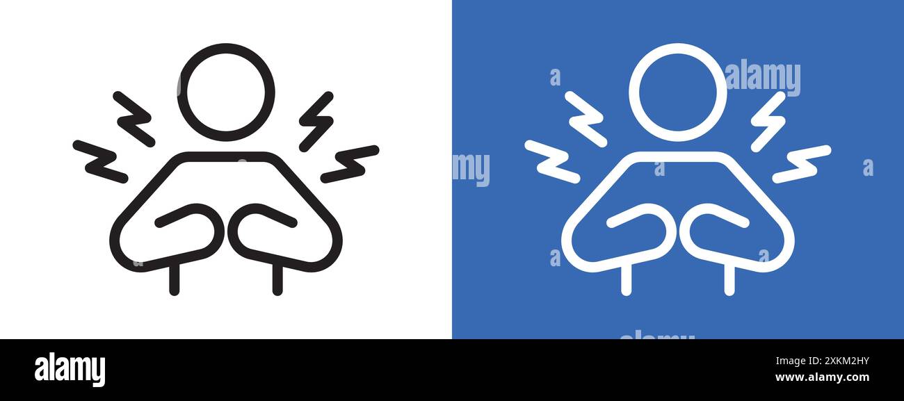 Angry person icon logo sign vector outline in black and white color ...