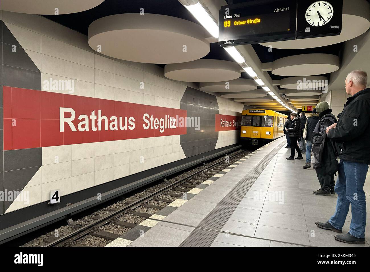 11.01.2024, Germany, , Berlin - Line 9 underground train arrives at ...
