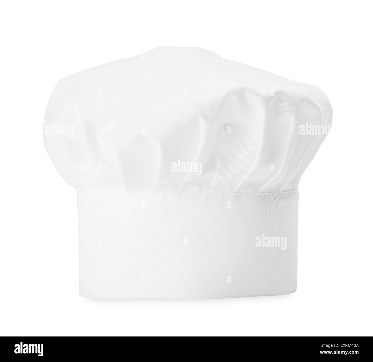 One new chef's toque isolated on white Stock Photo - Alamy