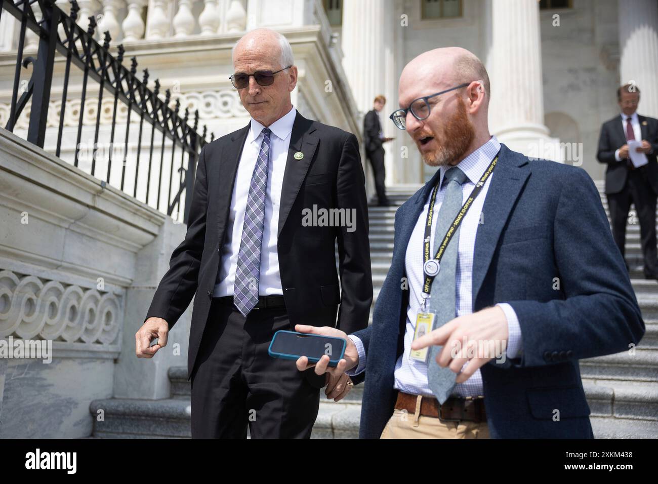 Rep. Adam Smith (D-Wash.) speaks with a reporter outside the U.S ...