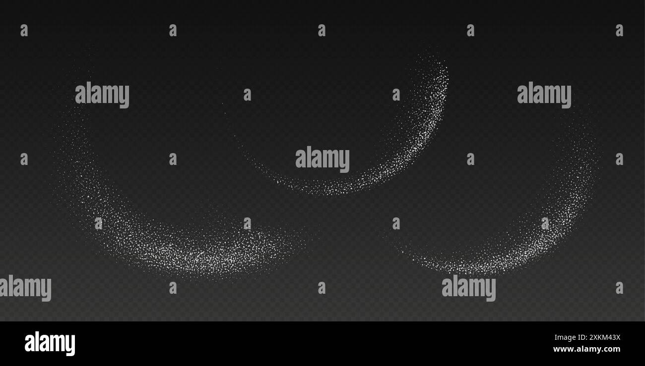 Falling sugar powder, flying salt. White crystals Stock Vector Image ...