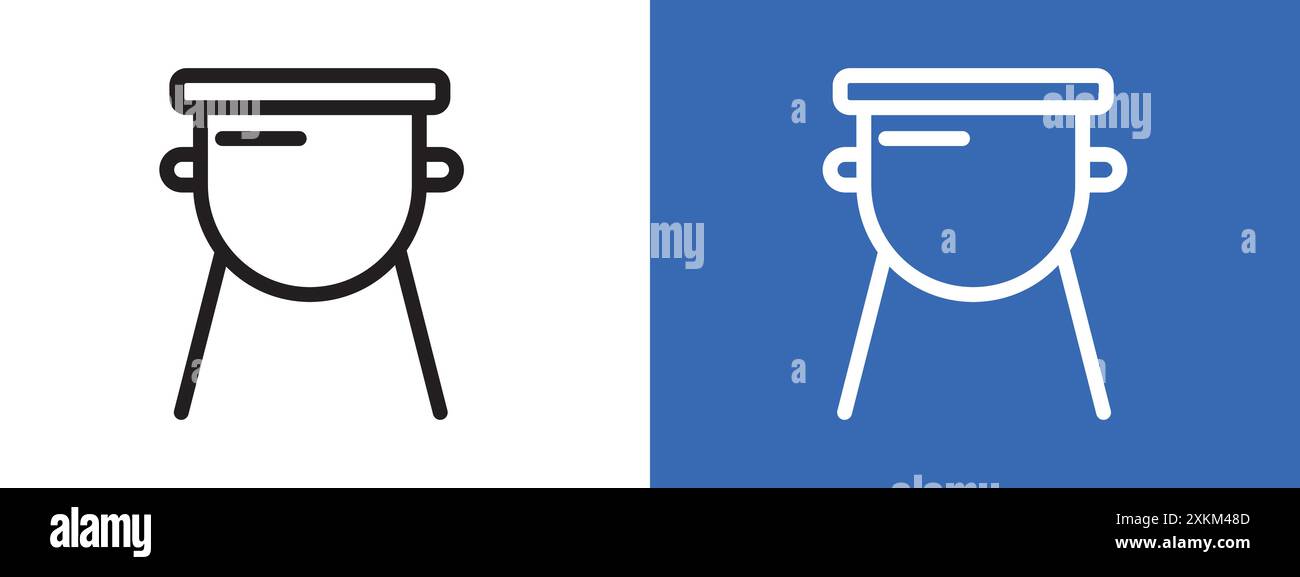 brazier icon logo sign vector outline in black and white color Stock ...