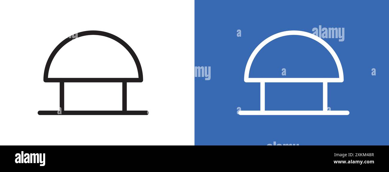 Buzzer icon logo sign vector outline in black and white color Stock ...