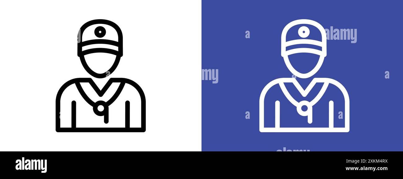 Coach icon logo sign vector outline in black and white color Stock ...