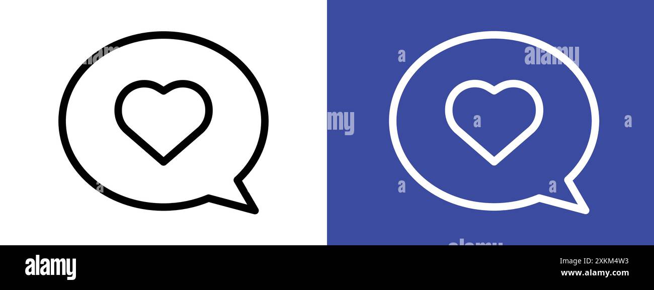 Comment icon logo sign vector outline in black and white color Stock ...