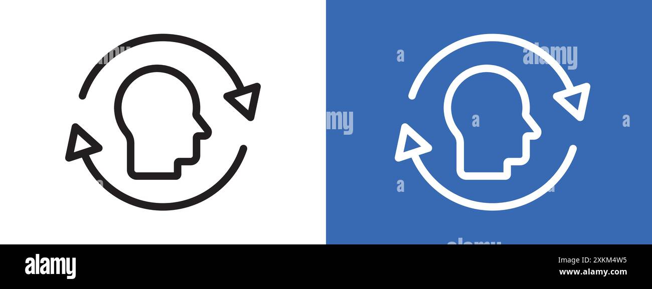 Circadian rhythms icon logo sign vector outline in black and white ...