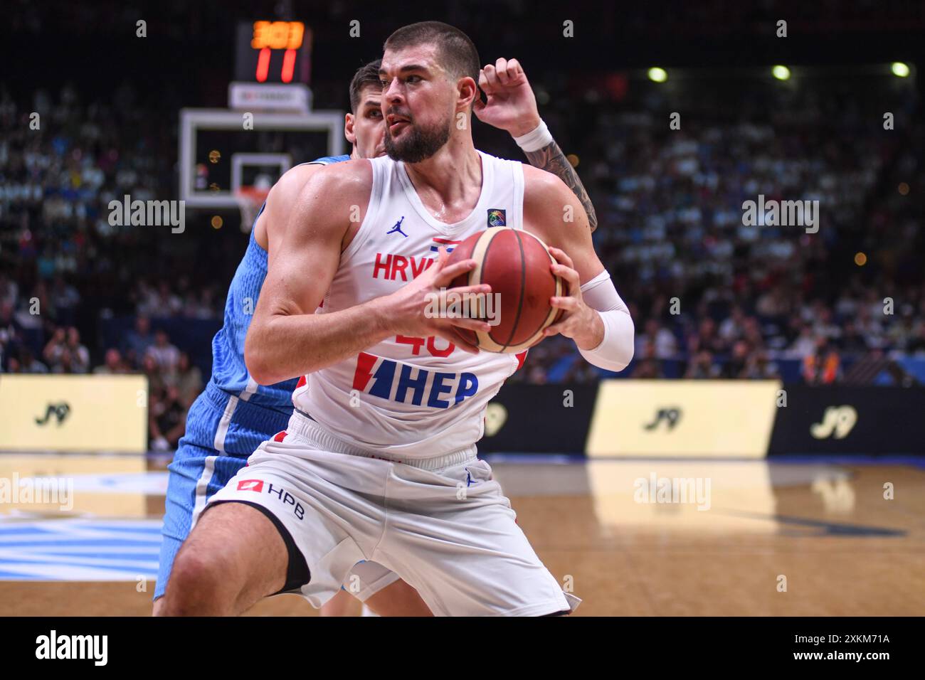 Ivica Zubac (Croatia). FIBA Olympic Qualifying Tournament. Piraeus 2024 ...
