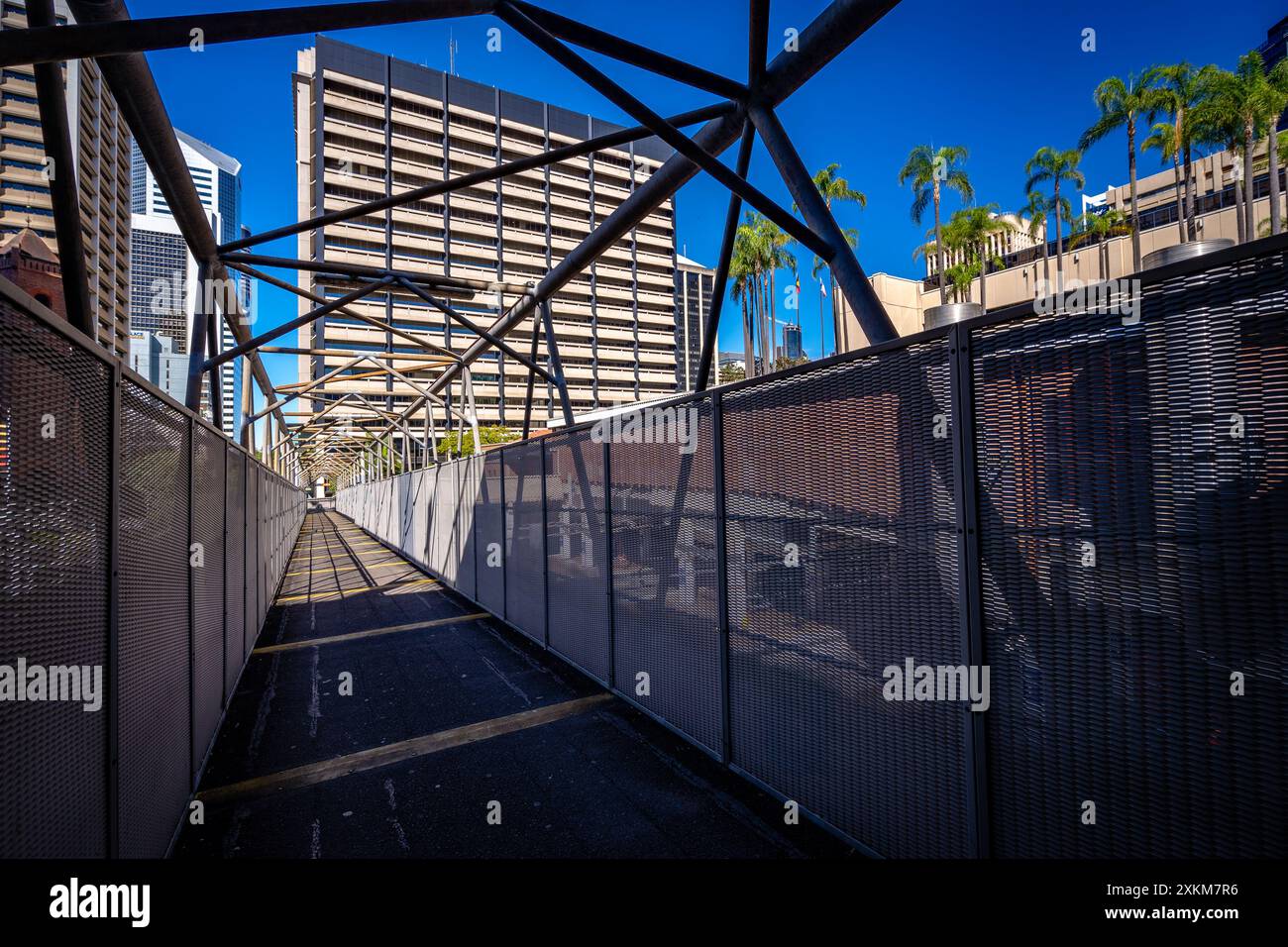 Brisbane, QLD, Australia - Central Station Pedestrian Overpass Stock ...