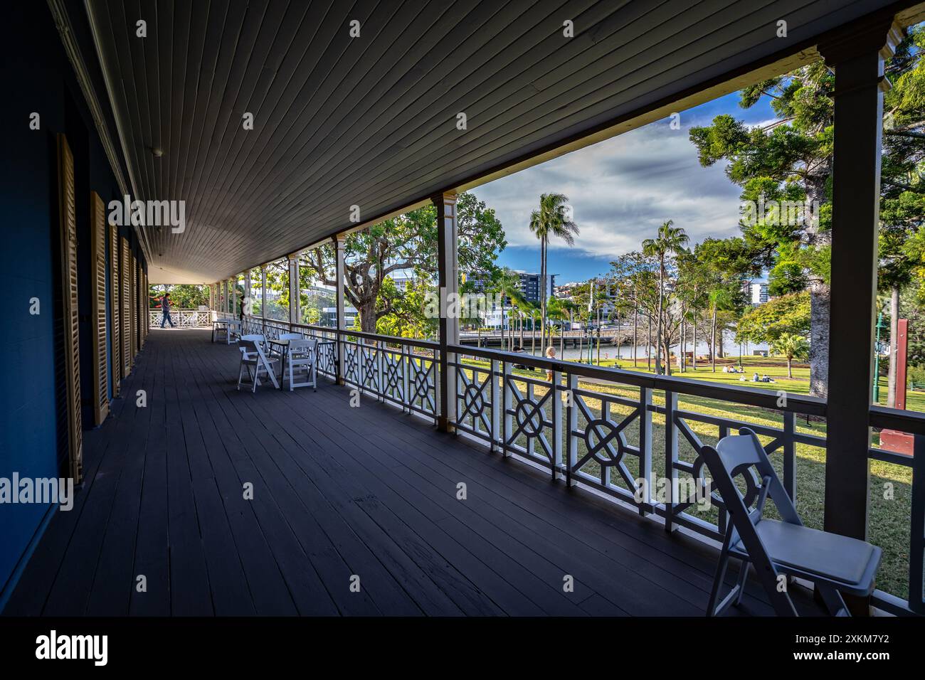 Brisbane, QLD, Australia - Second floor verandah in the Newstead House ...