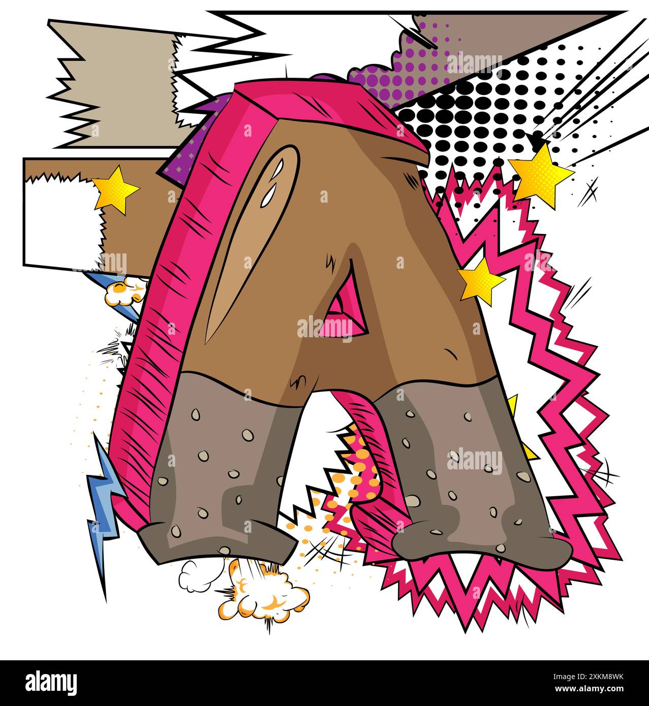 Cartoon Letter A, comic book Alphabet. Retro vector comics pop art ...