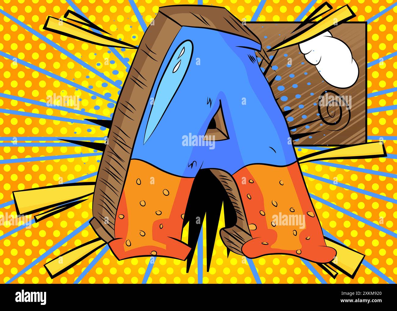 Cartoon Letter A, comic book Alphabet. Retro vector comics pop art ...